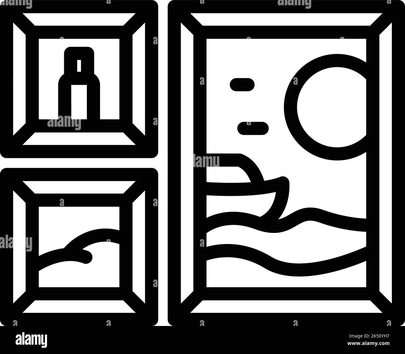 Museum gallery icon outline vector. Art people. Culture artwork Stock ...