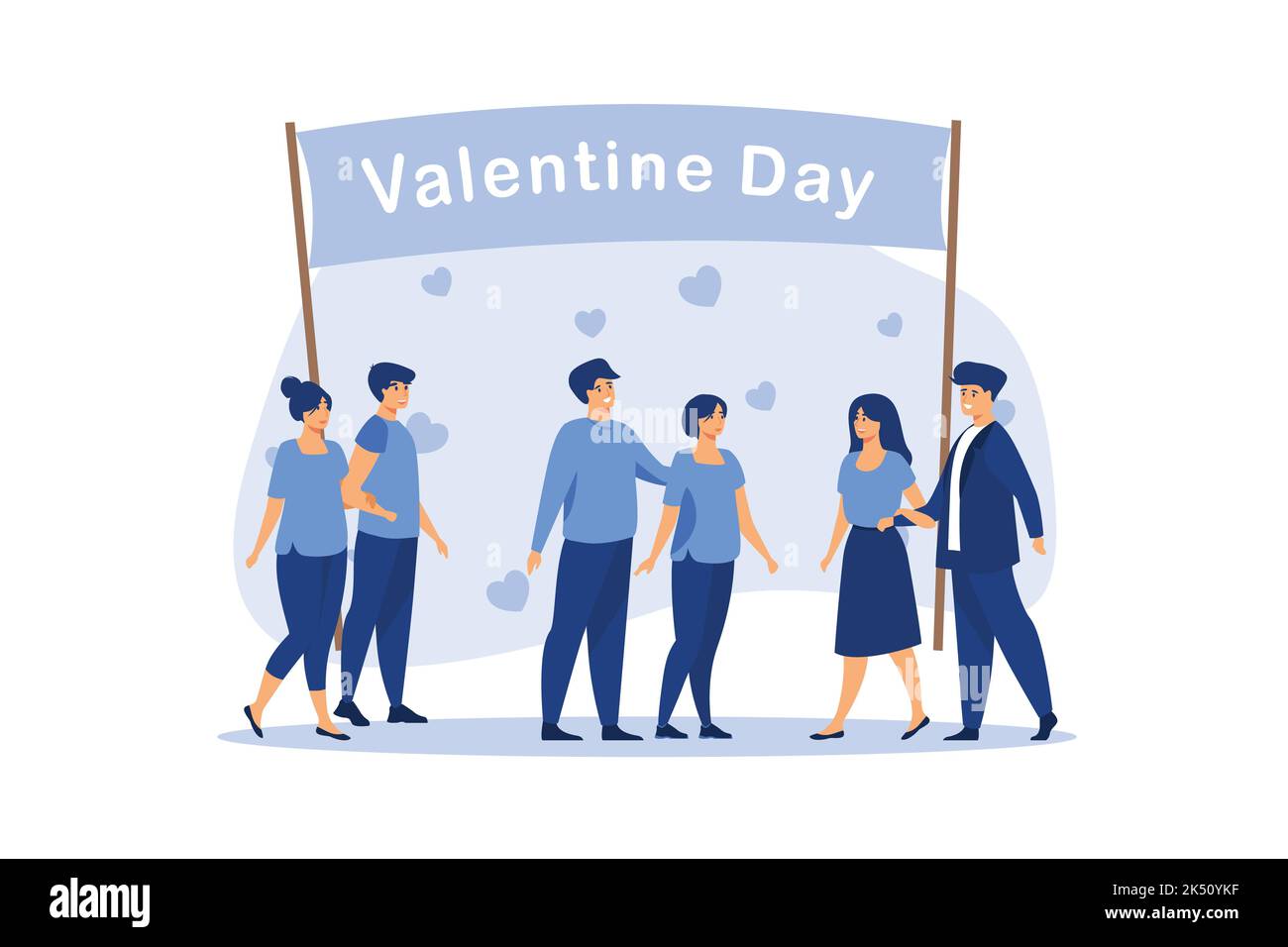 Vector graphics. set couple in love. Happy Valentine's Day. February 14 ...