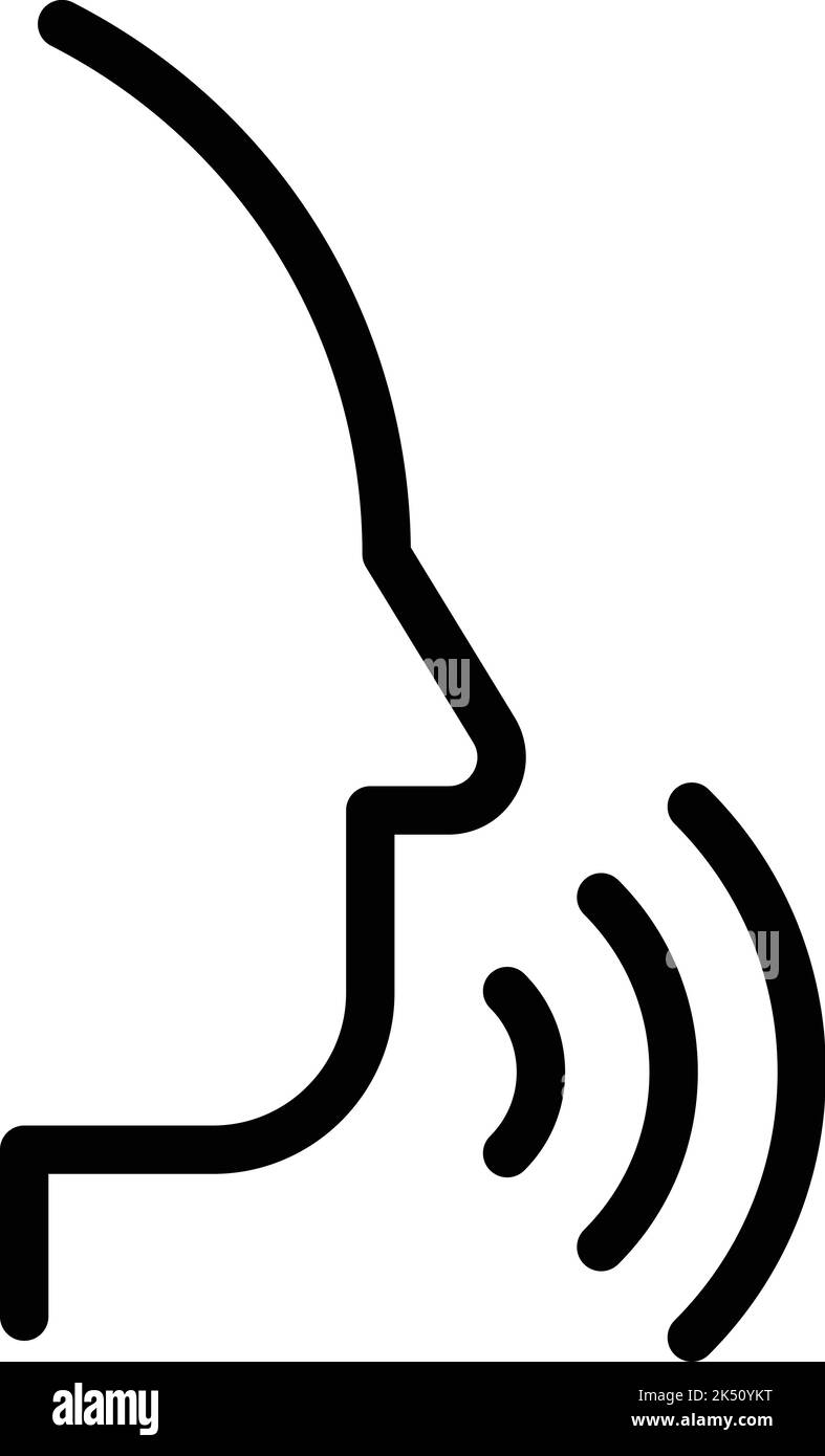 Class speech icon outline vector. Public rhetoric. Elocution oratory ...