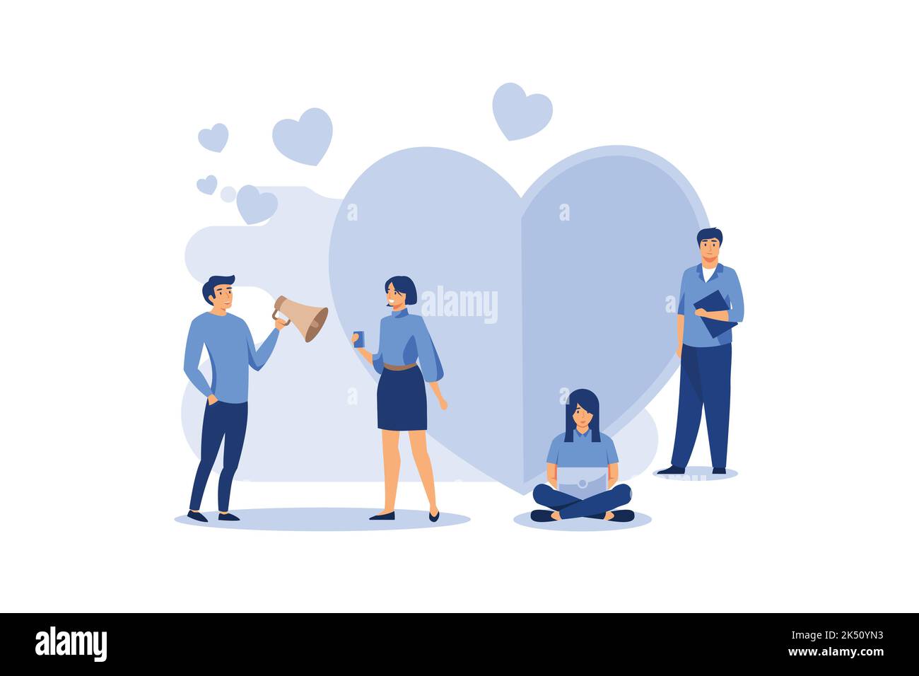 preparation for Valentine's Day, teamwork, big heart, love holiday ...