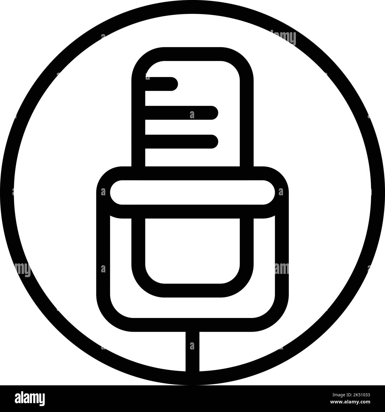 Microphone lecture icon outline vector. Public student. Academic ...