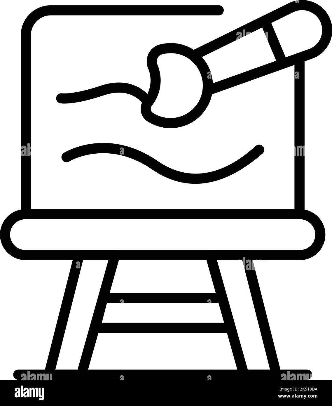Brush painter icon outline vector. Artist class. Paint creative Stock ...
