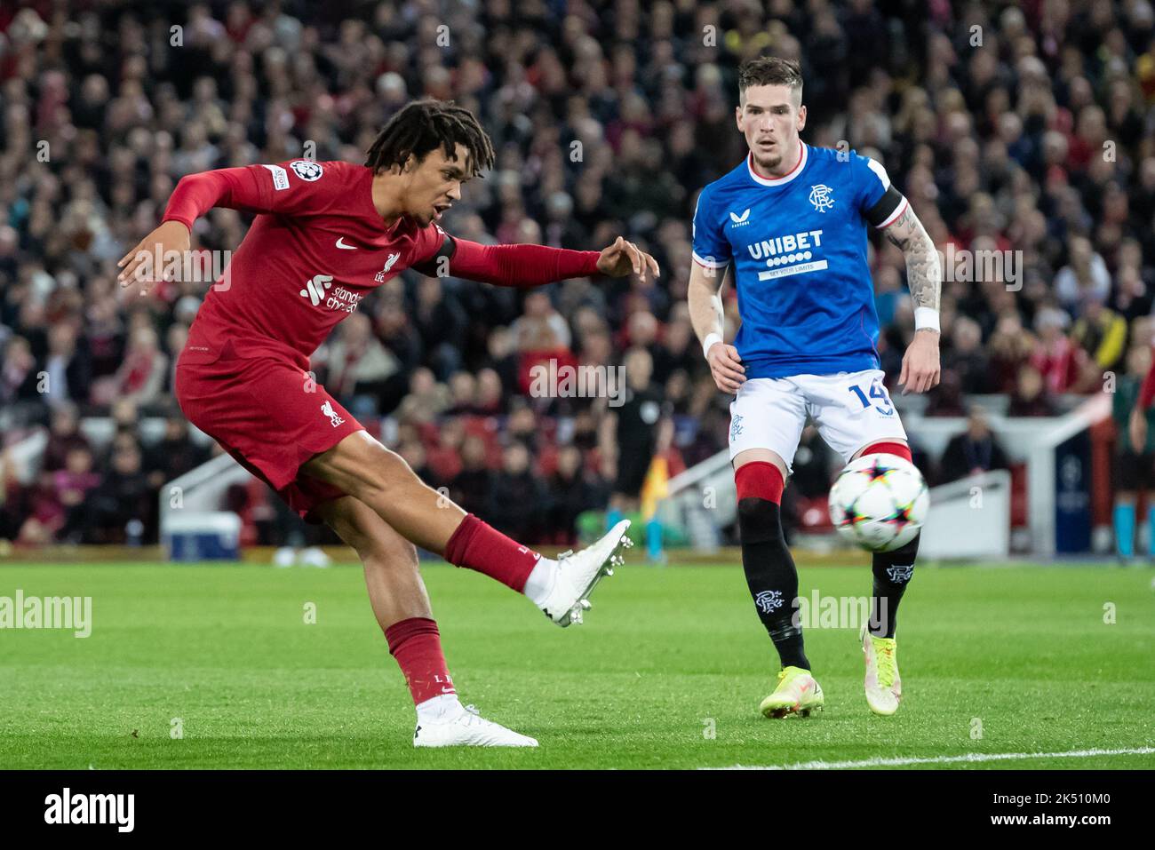 Liverpool, UK. 04th Oct, 2022. Trent Alexander-Arnold #66 of Liverpool ...