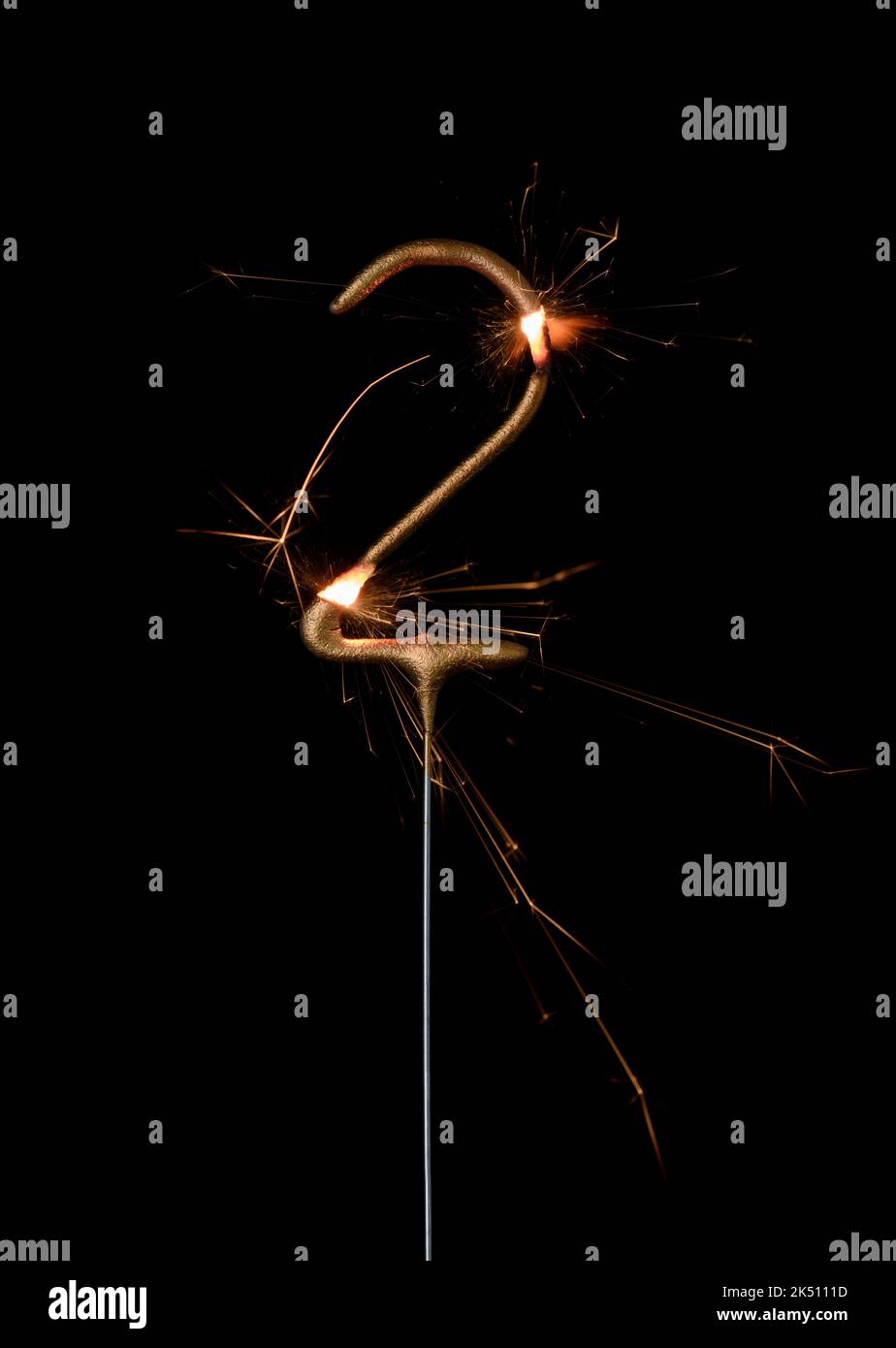 Number 2 golden number 2 hi-res stock photography and images - Alamy