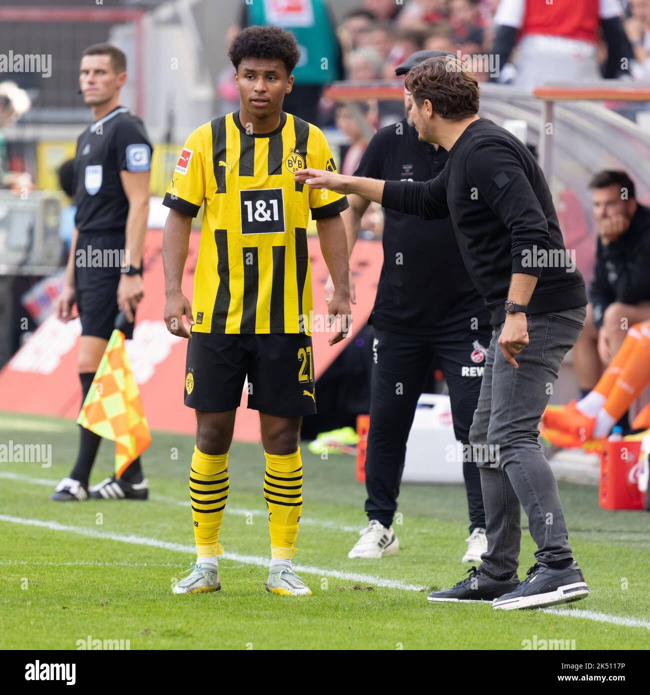 Karim Adeyemi (BVB), Manager Edin Terzic (BVB) , Bundesliga Matchday 8 ...