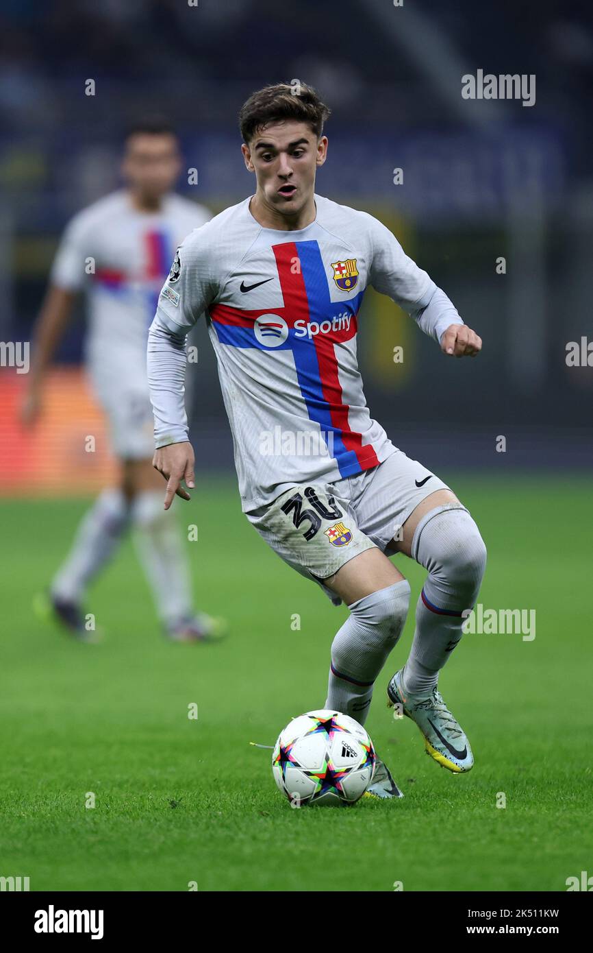 Milano, Italy. 04th Oct, 2022. Gavi Pablo Martin of Fc Barcelona in ...