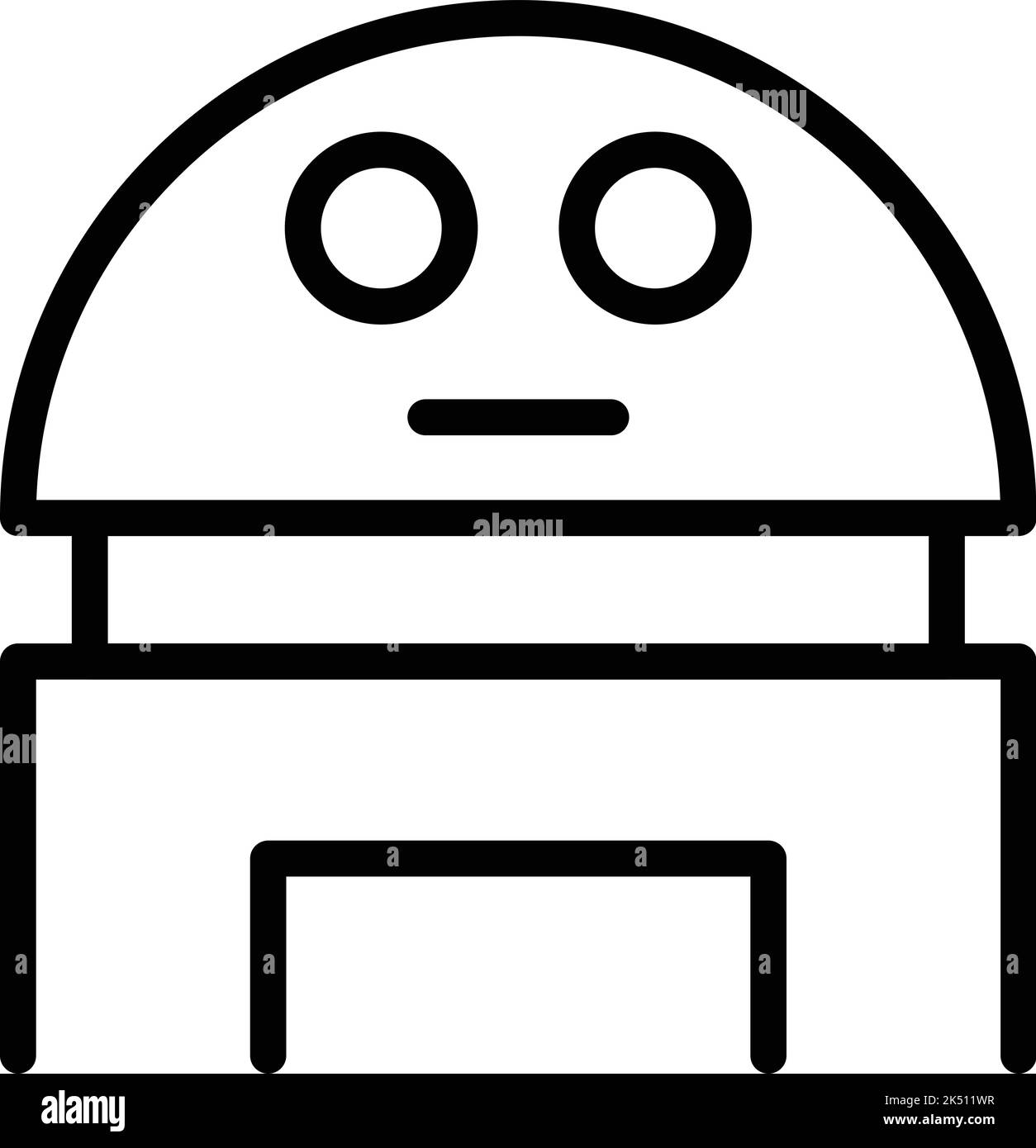 Chatbot icon outline vector. Child ai. Toy assistant Stock Vector Image ...