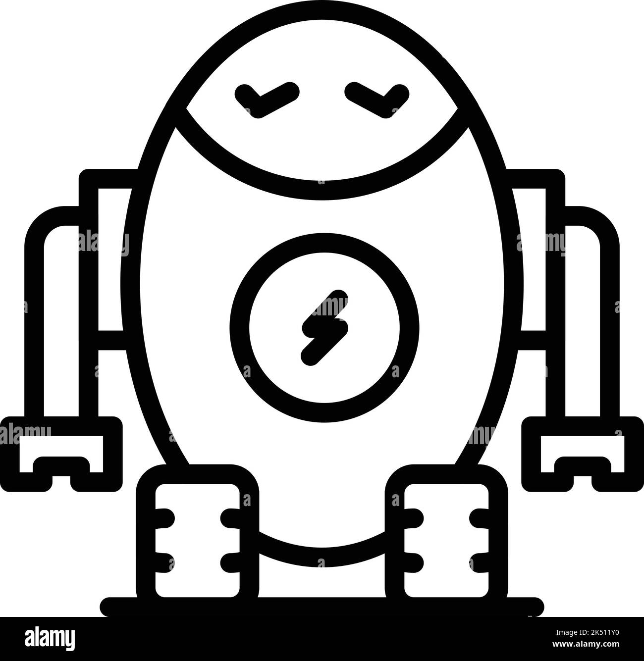 Electric robot icon outline vector. Future android. Game support Stock ...