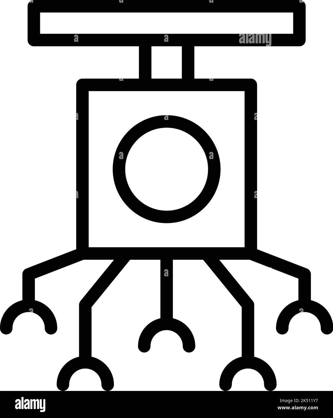 Hands tool robot icon outline vector. Cute bot. Android ai Stock Vector ...