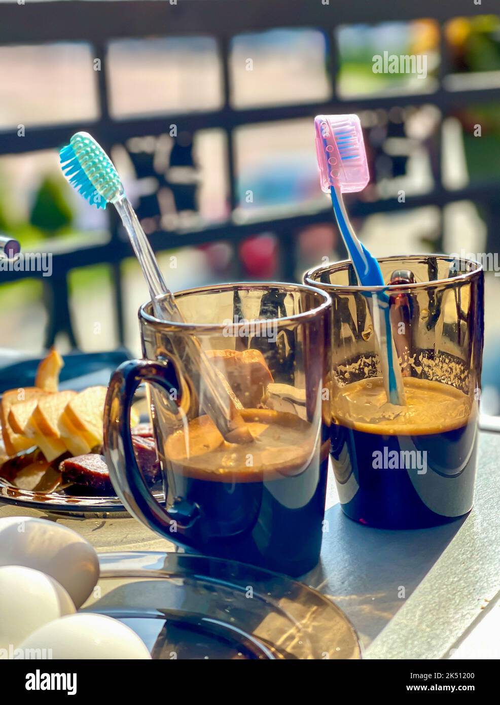 Toothbrush cups hi-res stock photography and images - Alamy