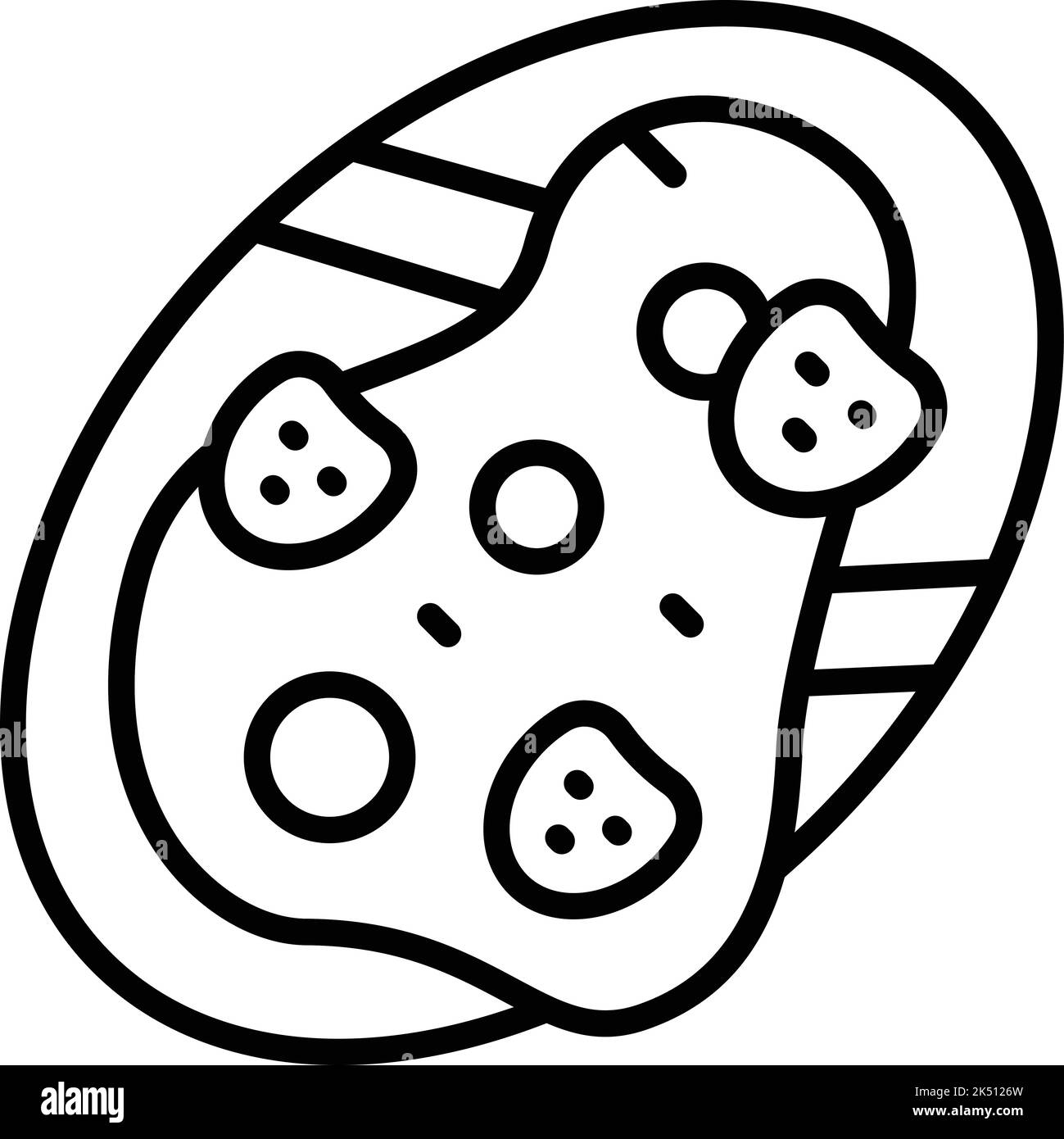 Bread bruschetta icon outline vector. Starter food. Menu snack Stock ...