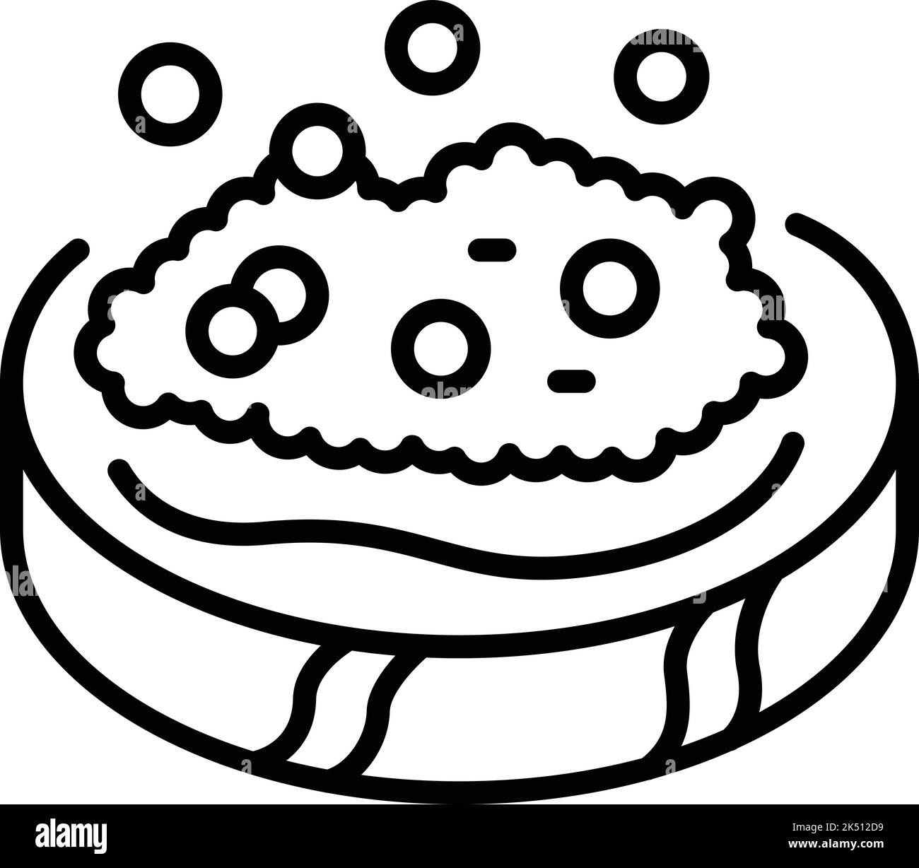 Dish bruschetta icon outline vector. Food snack. Cheese bread Stock ...