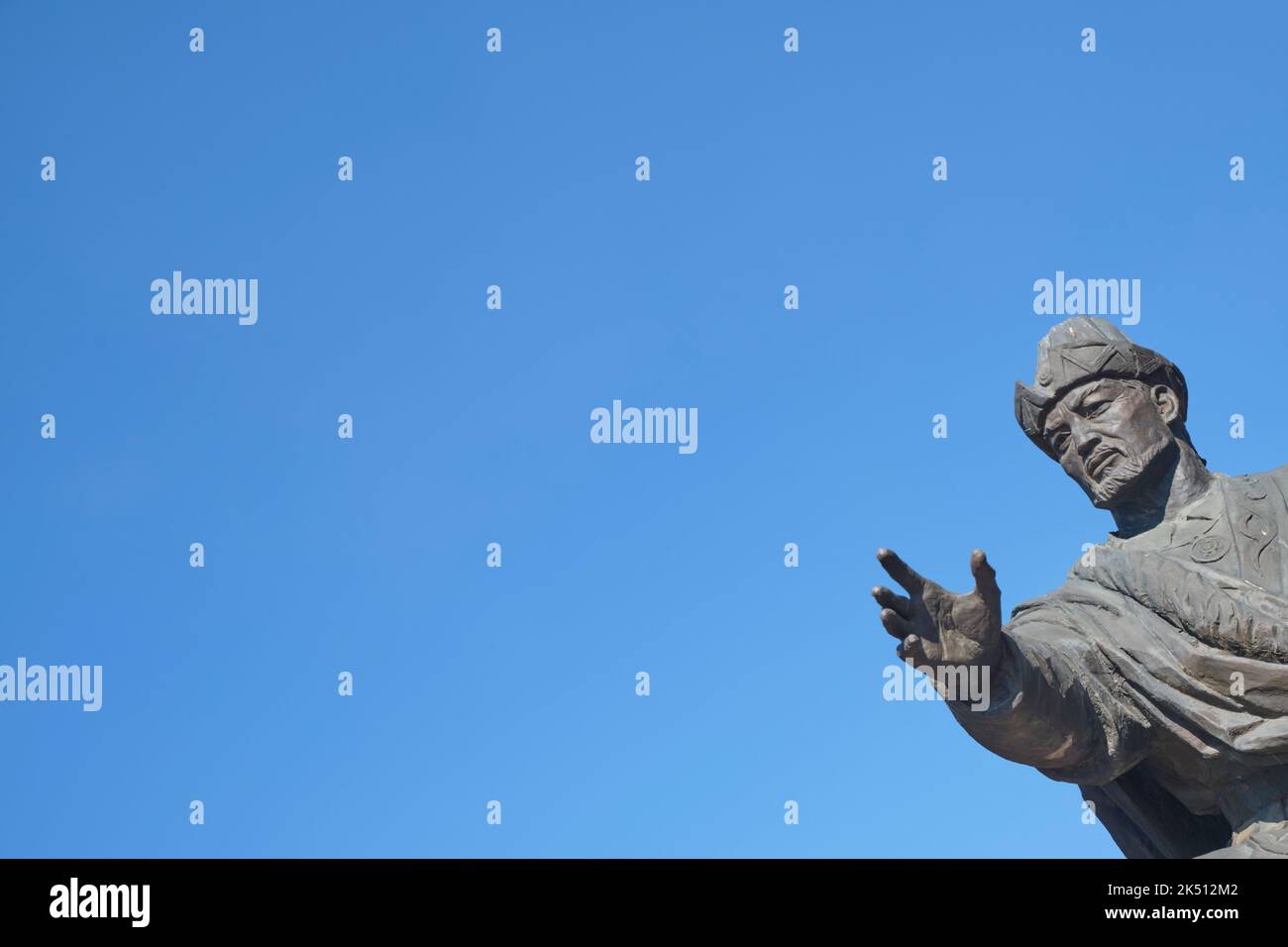 A detail of the bronze statue of a monument of the founders of the ...