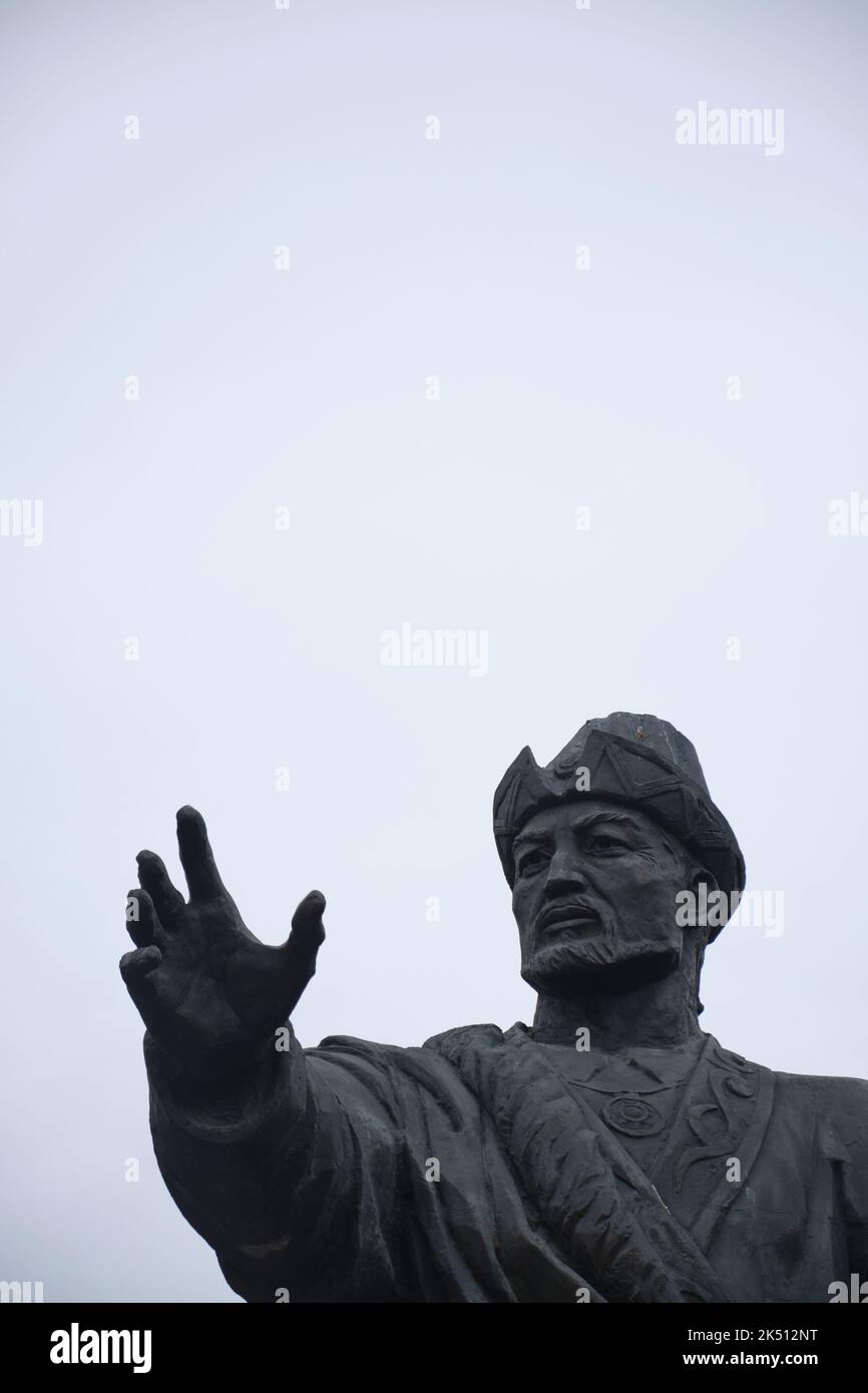 A detail of the bronze statue of a monument of the founders of the ...