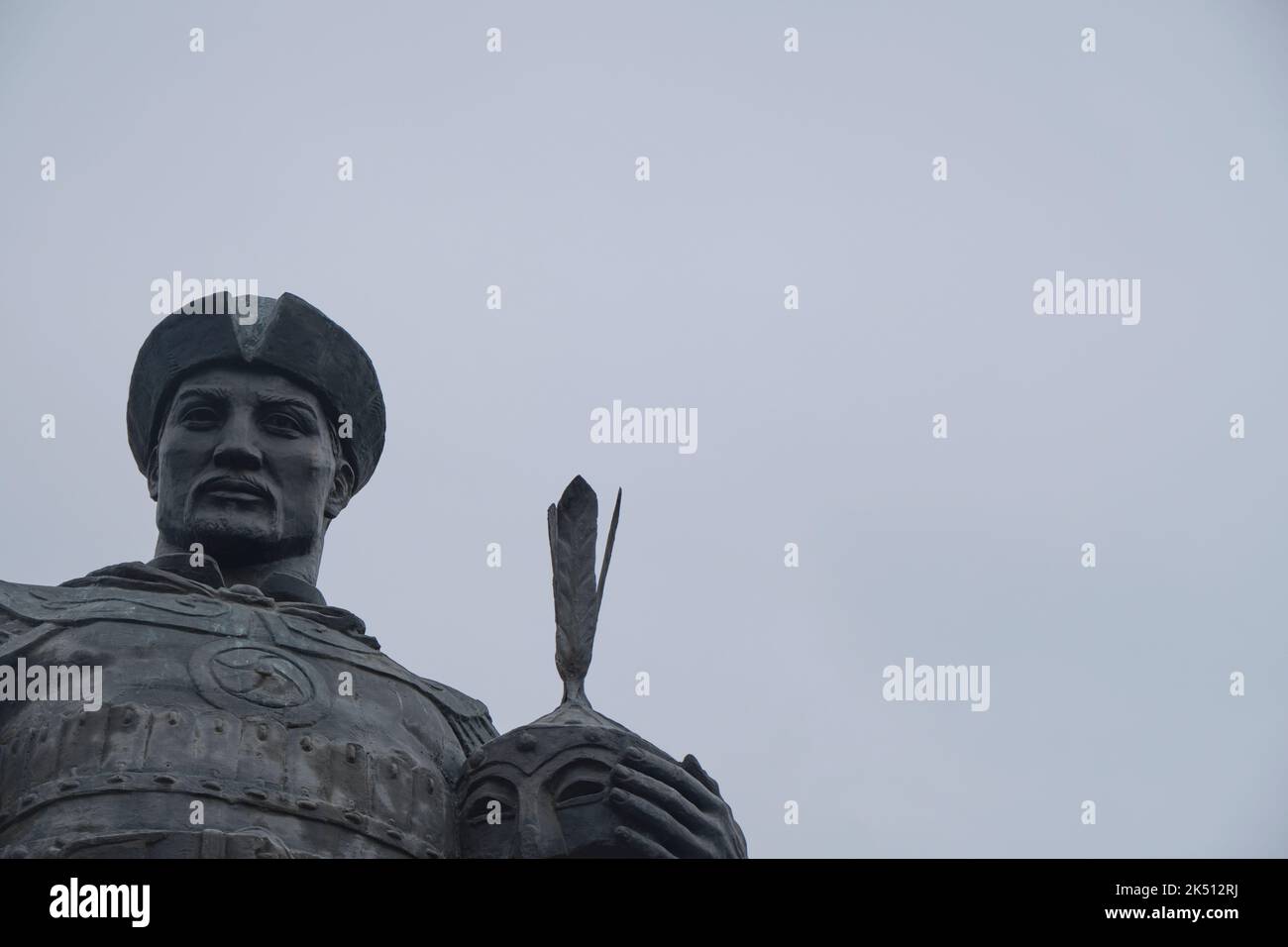 A detail of the bronze statue of a monument of the founders of the ...
