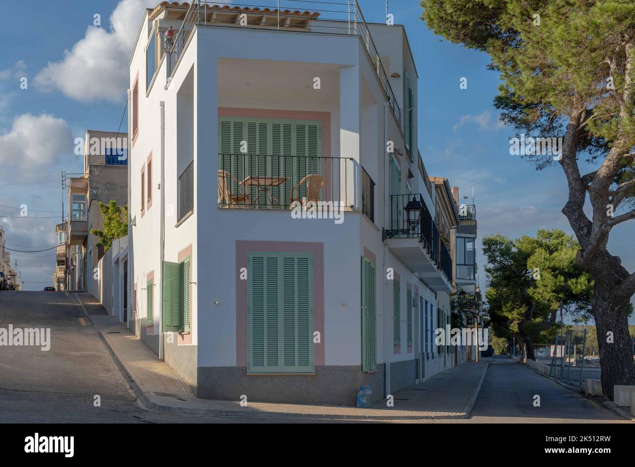 Portocolom, Spain; september 23 2022: Luxury white Mediterranean style ...