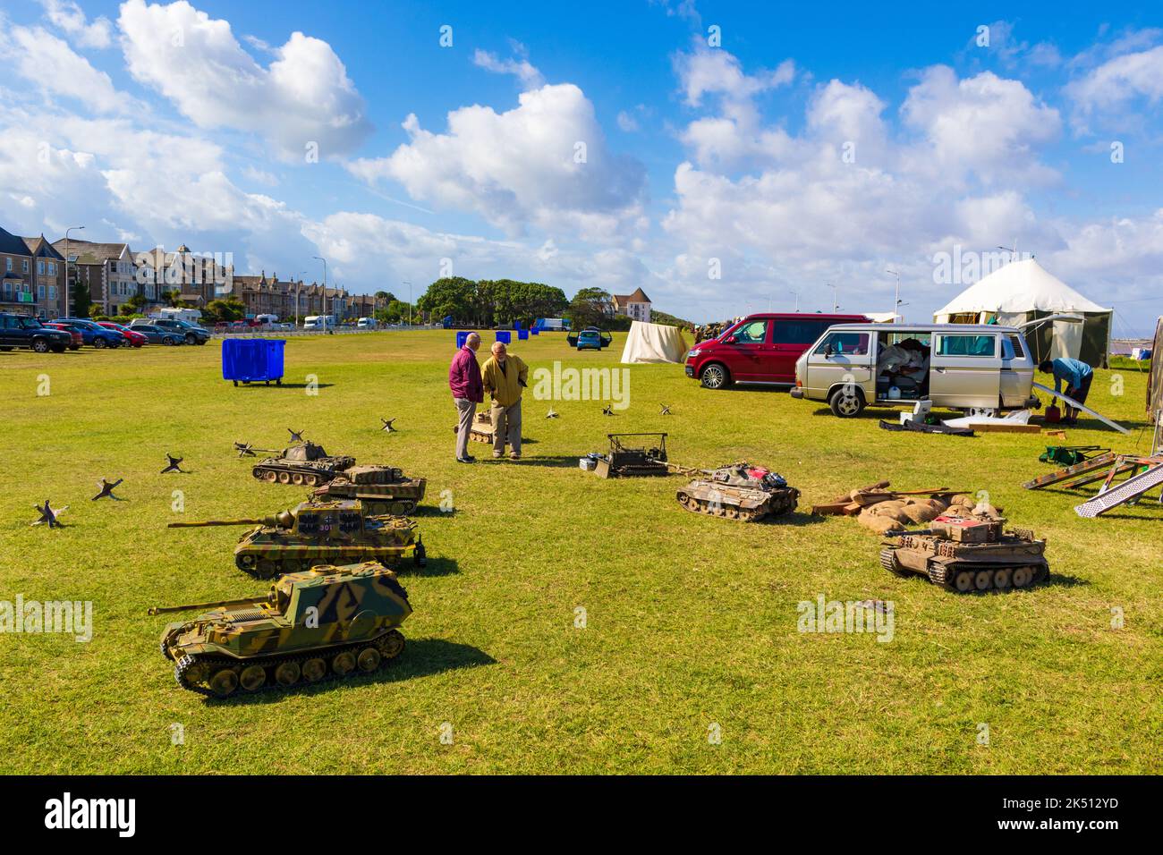 Tank models display, Seafront Promenade at Weston-super-Mare beachhead ...