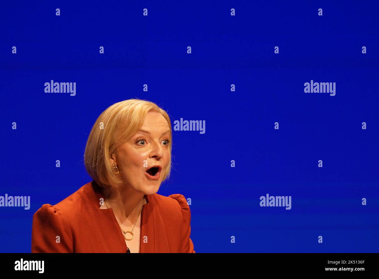 Prime Minister Liz Truss delivers her keynote speech at the ...