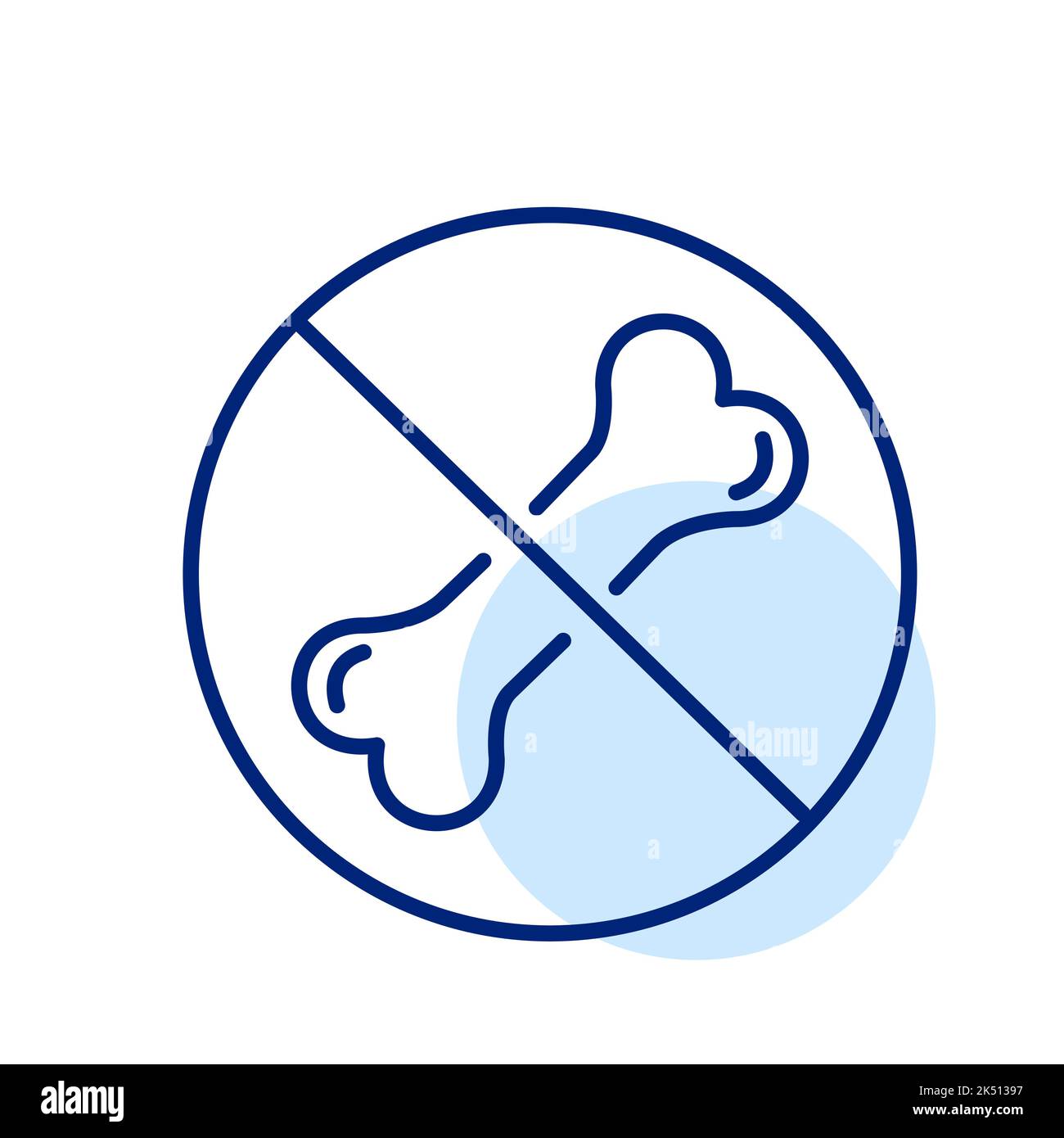 No bone symbol. Pixel perfect editable stroke line icon Stock Vector ...