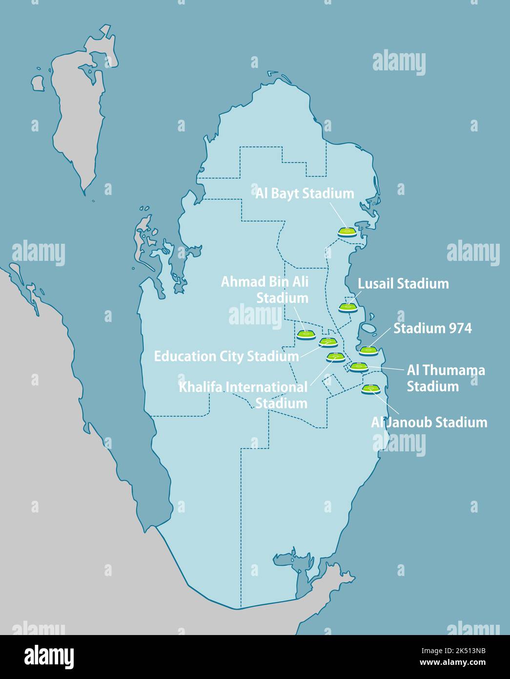 2022 World Cup Stadiums Map