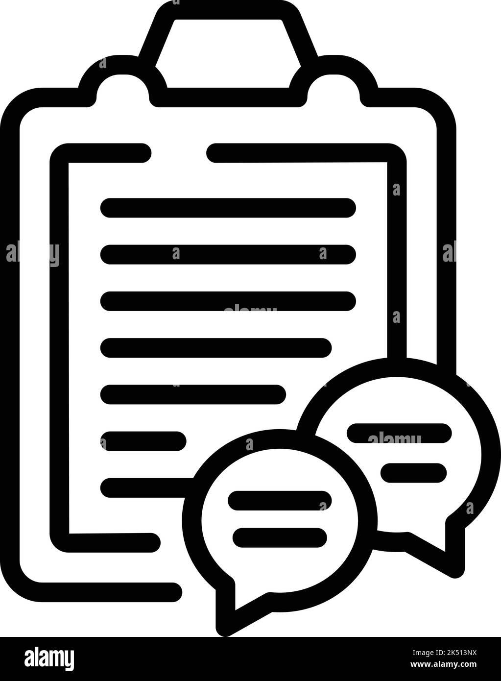 Clipboard review icon outline vector. Online report. Customer feedback ...