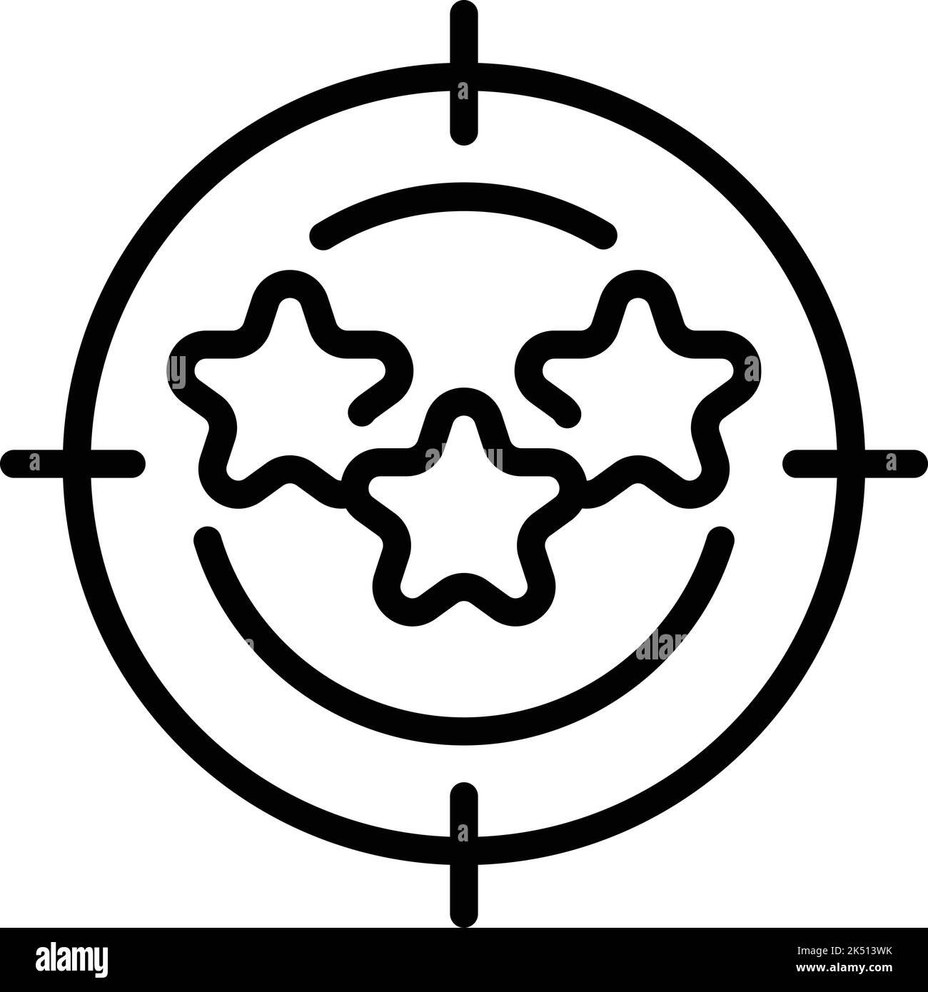 Review target icon outline vector. Online report. Business service ...
