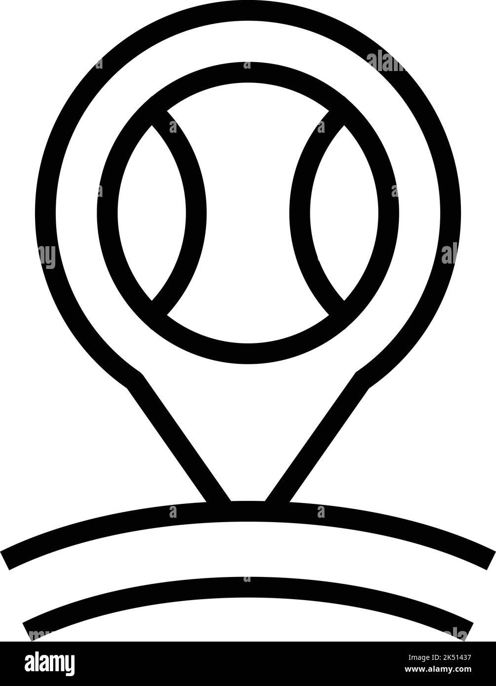 Sports store location icon outline vector. Sport shop. Fitness center ...