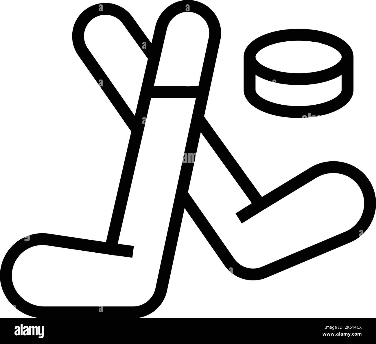 Hockey stick icon outline vector. Interior shop. Sport store Stock ...