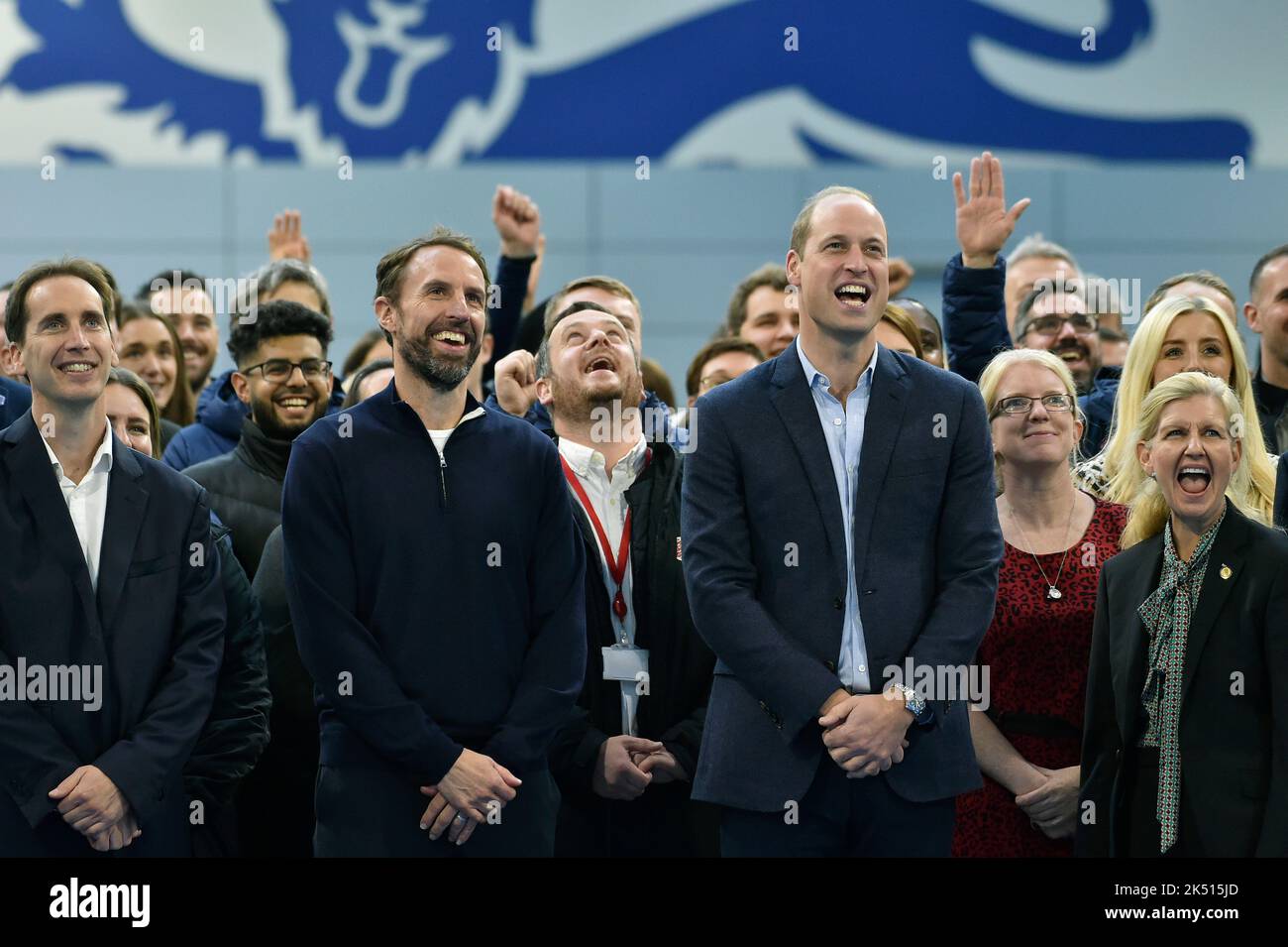 The Prince of Wales with England soccer coach Gareth Southgate (second ...