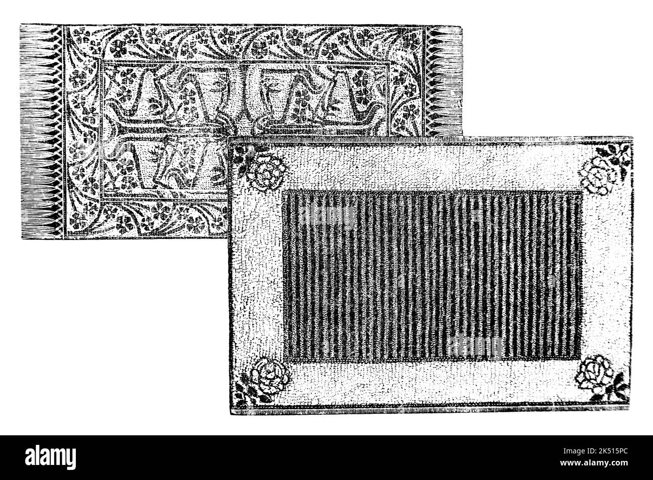 Bath Rugs – 1910s Vintage illustration Stock Photo - Alamy