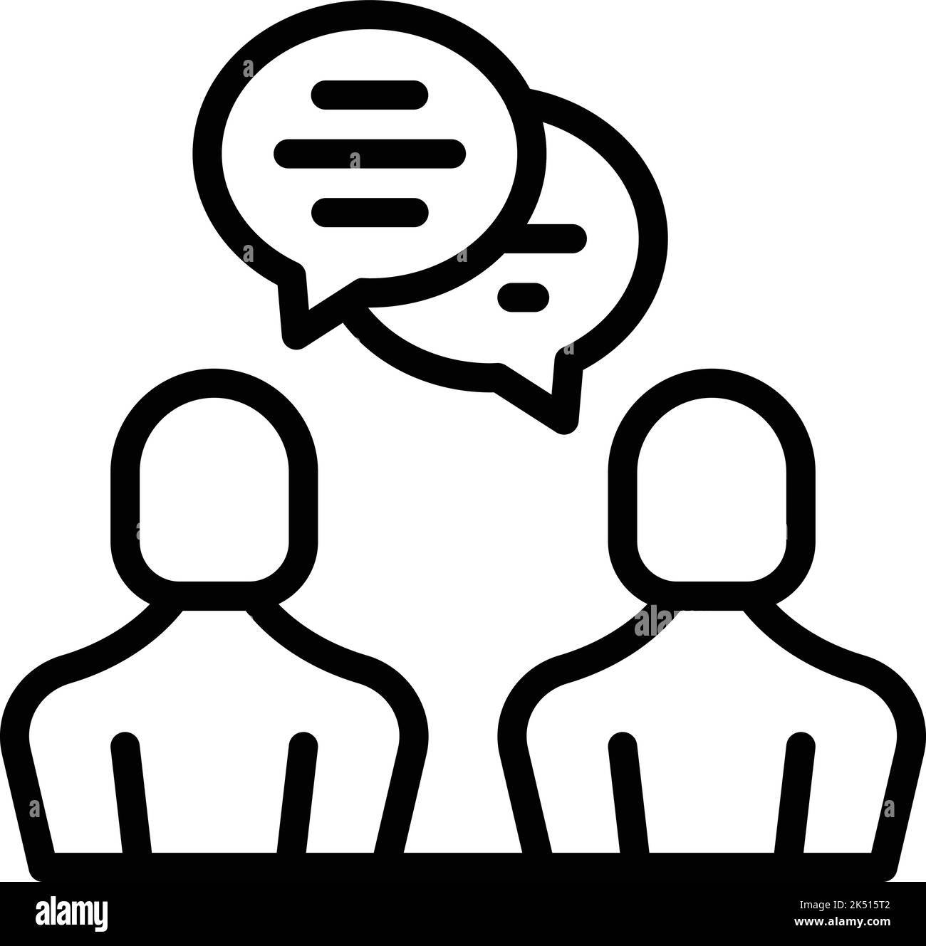 Staff training conversation icon outline vector. Business office ...