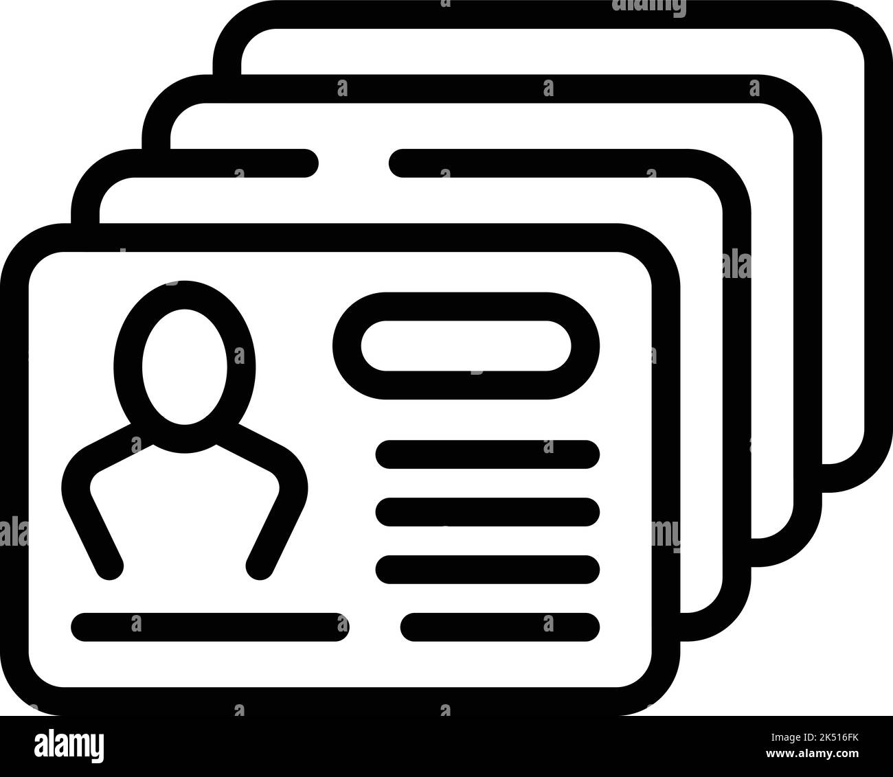 Staff id card icon outline vector. Training office. Workshop seminar ...