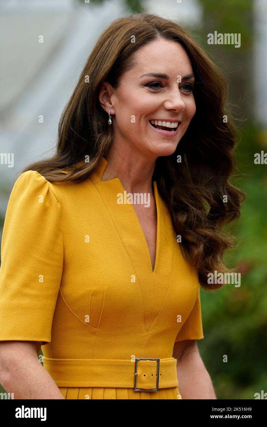 The Princess of Wales arrives for a visit to the Royal Surrey County ...