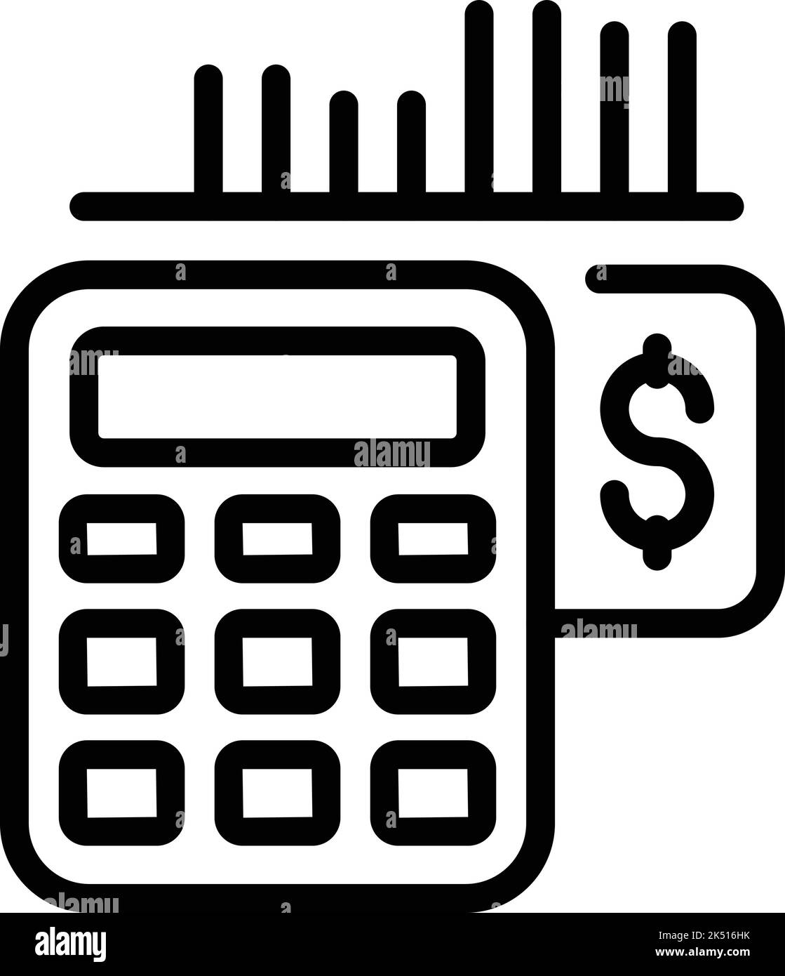 Money calculator icon outline vector. Training staff. Business ...