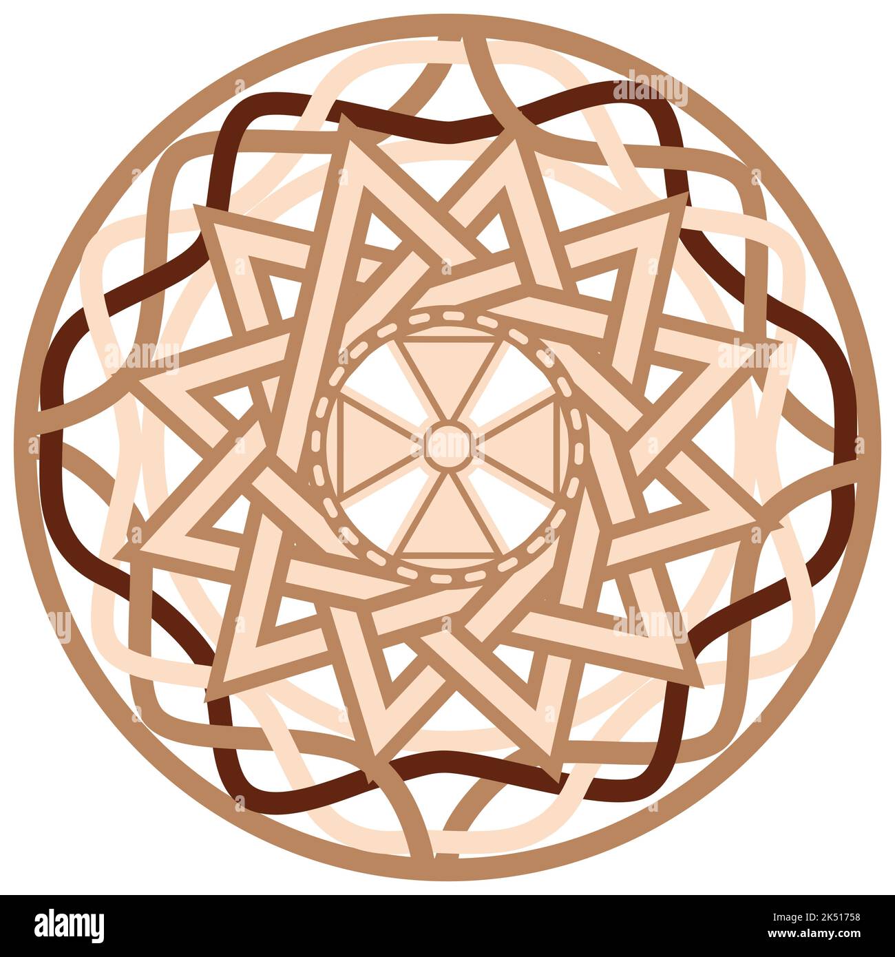 The star of ertsgamma, a Slavic symbol decorated with an ornament in a ...