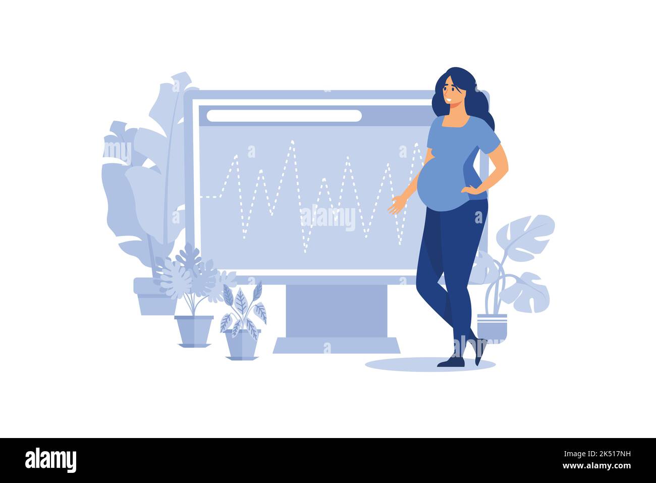 Cardiogram pregnant Stock Vector Images - Alamy