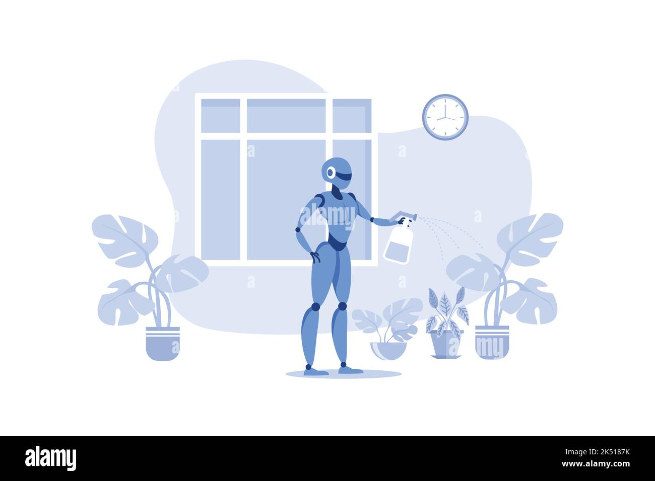 Home Robots Help in Everyday. Robotic Watering, Spraying and Caring for ...