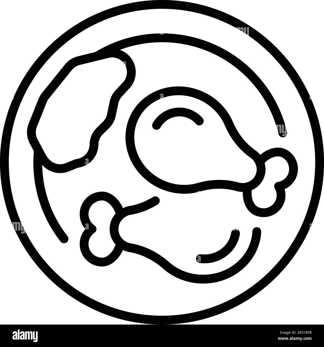 Chicken dish icon outline vector. Food peri. Haiti couscous Stock ...