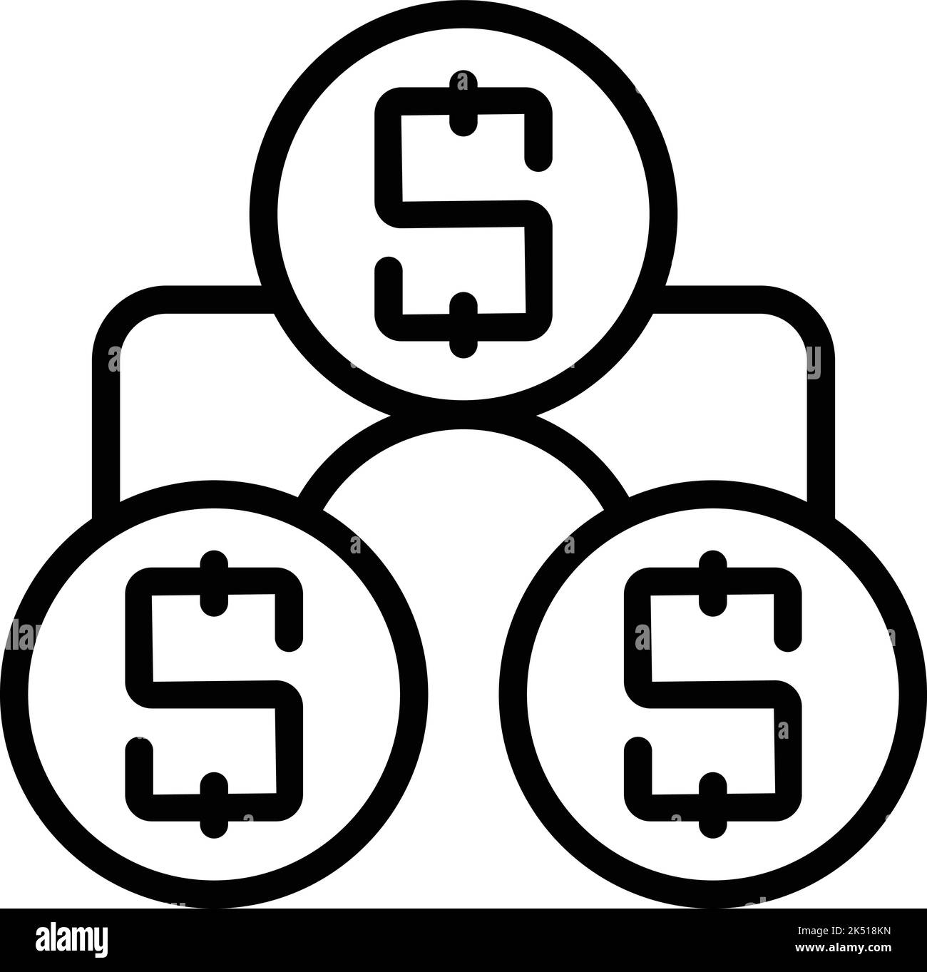 Expense stock icon outline vector. Profit increase. Loan chart Stock ...
