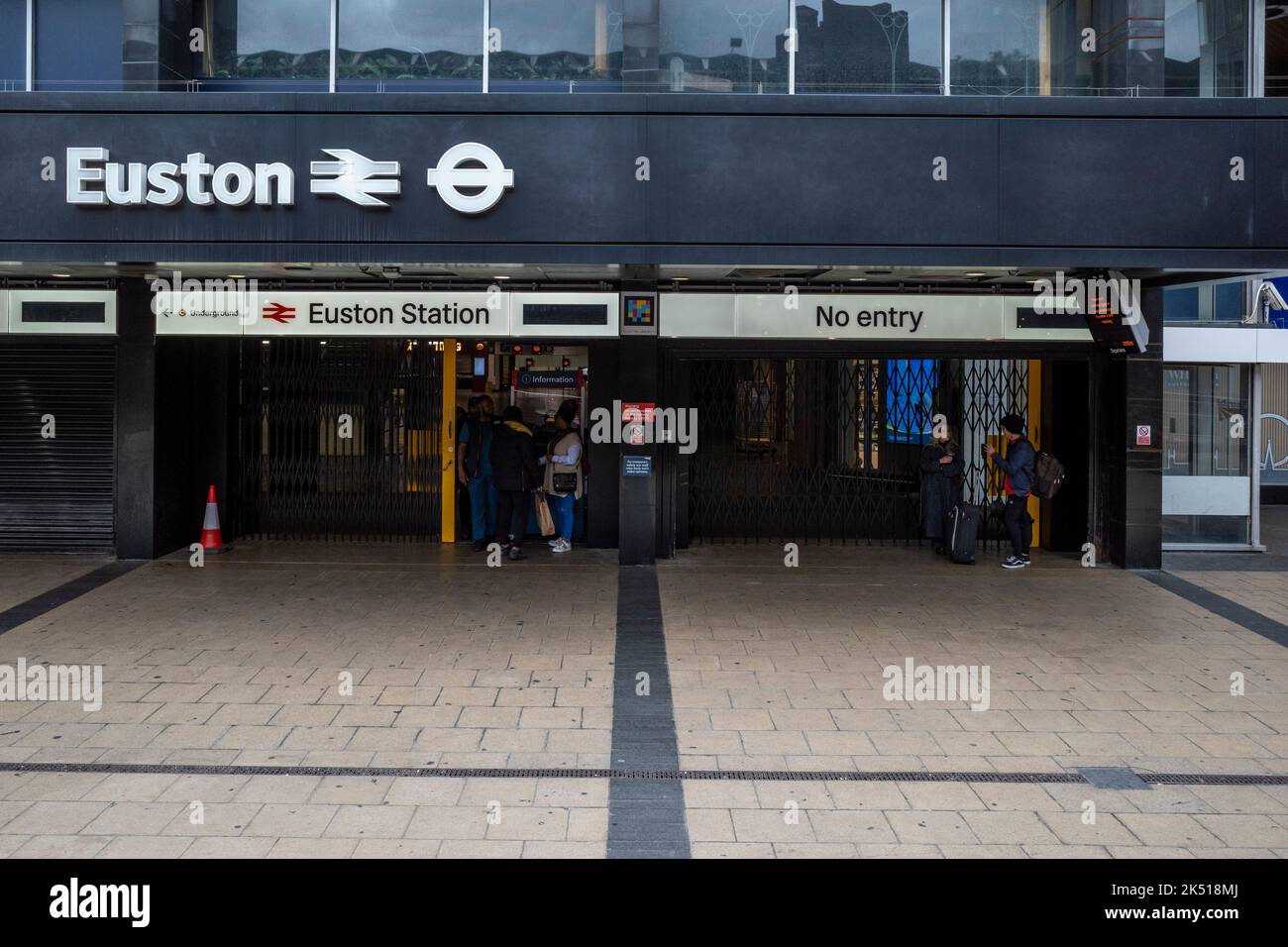London, UK. 5 October 2022. The exterior of Euston mainline station ...