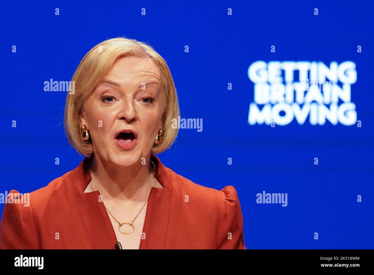 Prime Minister Liz Truss delivers her keynote speech at the ...