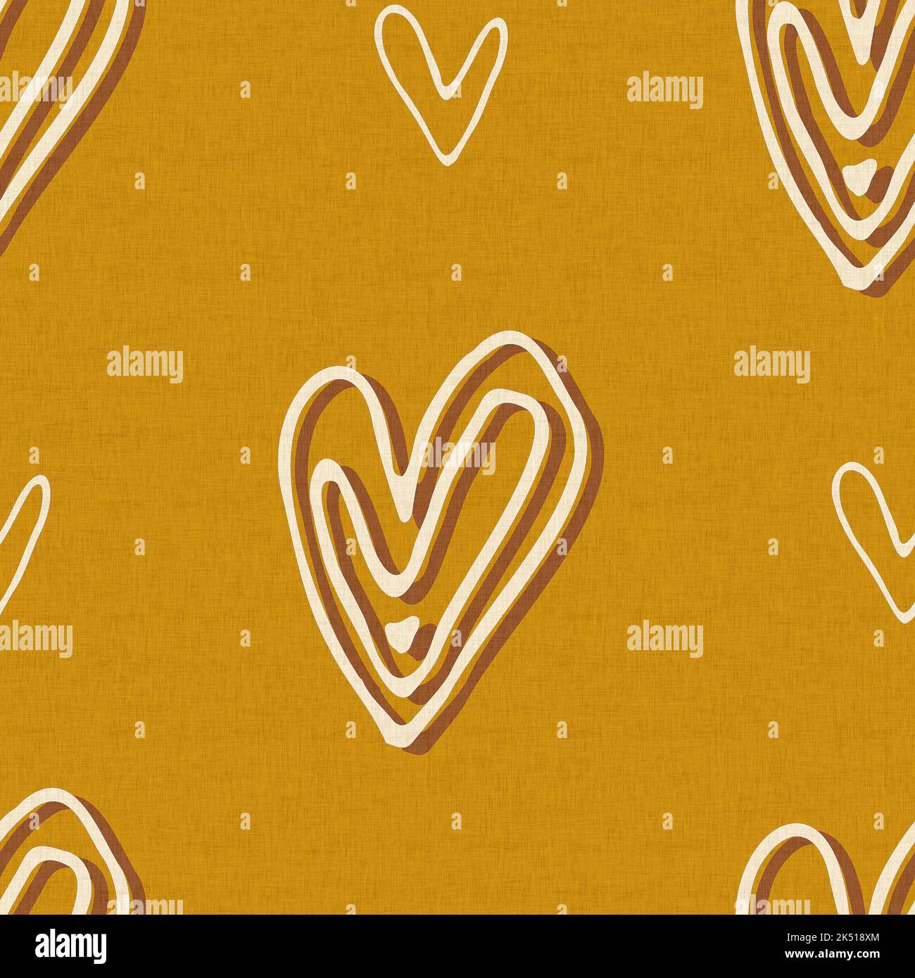 Gender neutral love heart seamless raster background. Simple whimsical ...