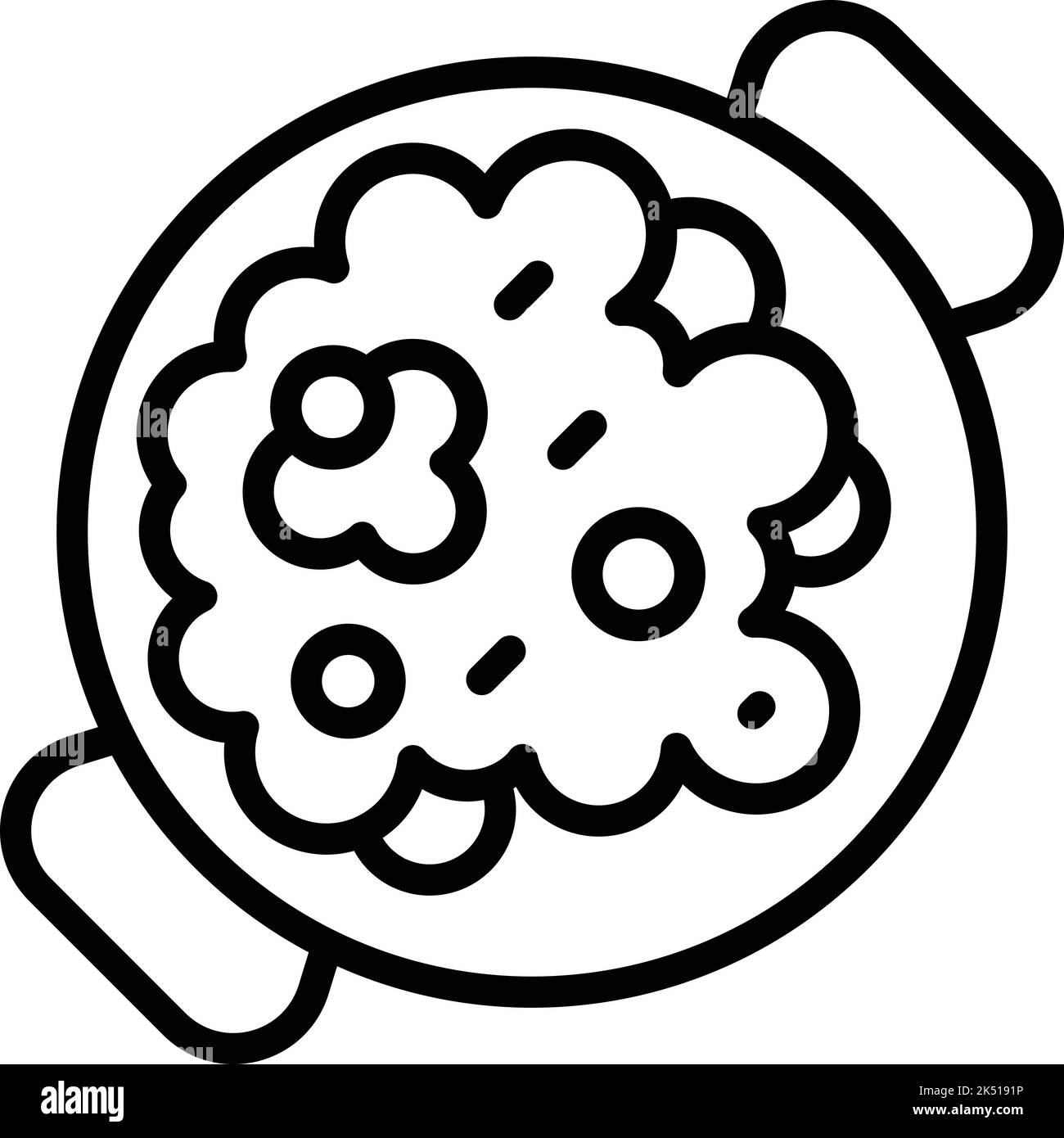 Peri food icon outline vector. Caribbean dish. Plate braised Stock ...