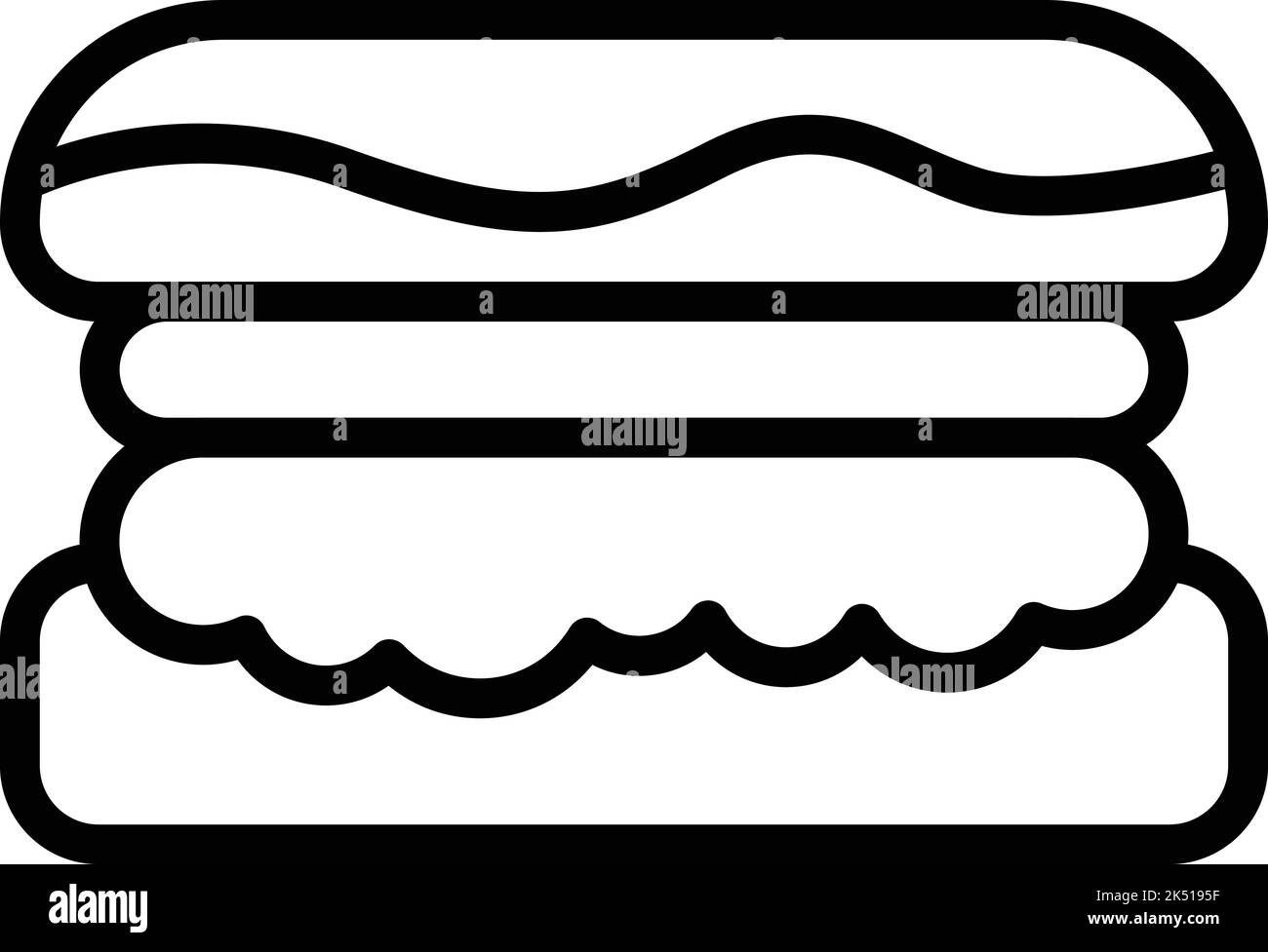 Australian burger icon outline vector. Food cuisine. Dish bbq Stock ...
