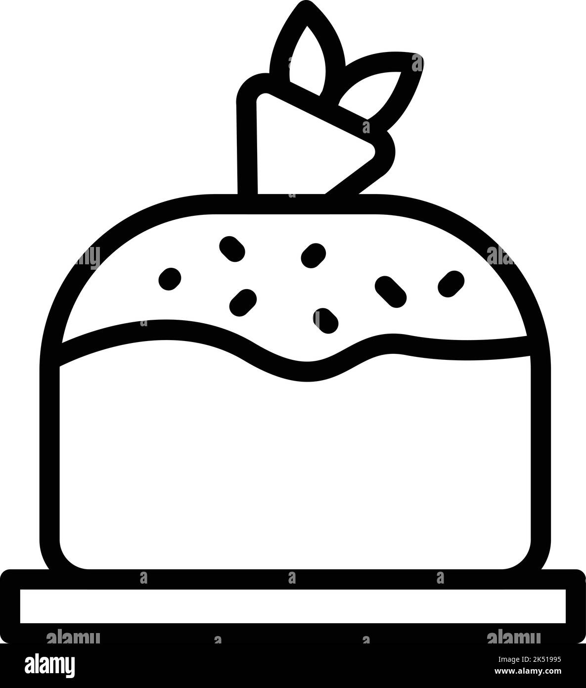 Bakery cake icon outline vector. Dish food. Australian food Stock ...
