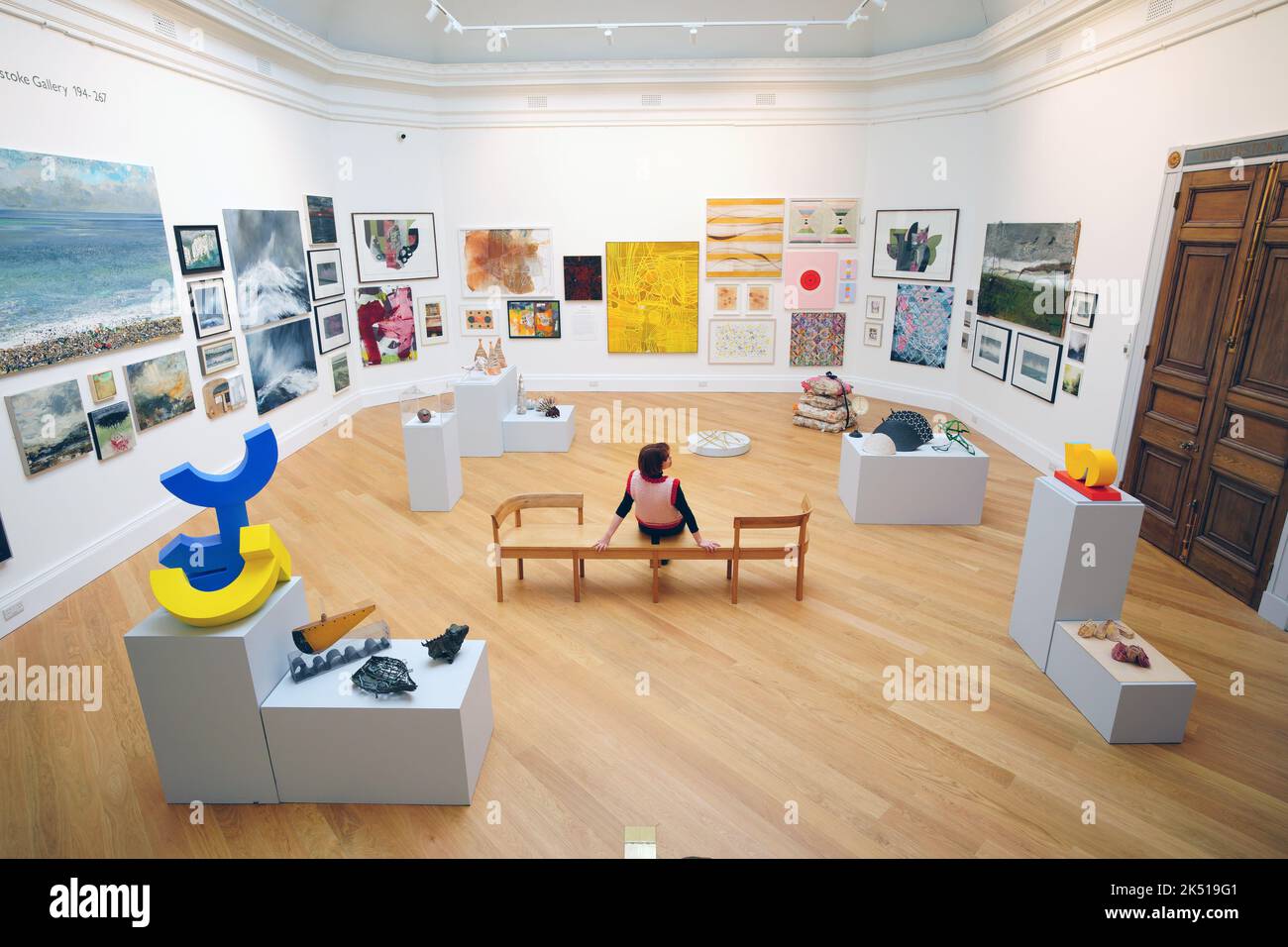 Assistant curator Olive Haigh in the Winterstoke Gallery ahead of the 169 Annual Open Exhibition ...