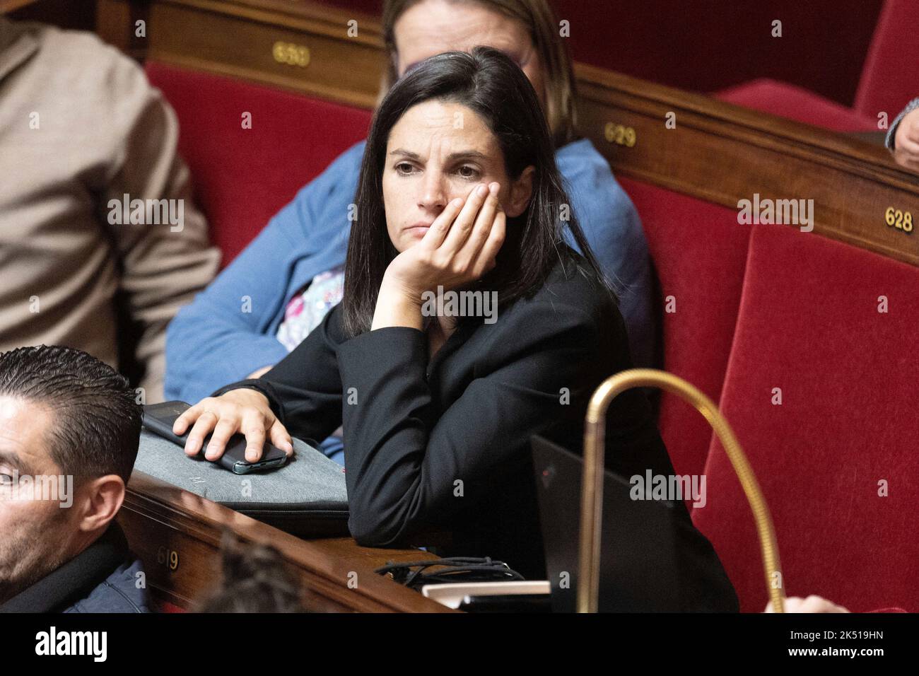 Paris, France. 05th Oct, 2022. Deputy Marianne Maximi attends a session ...