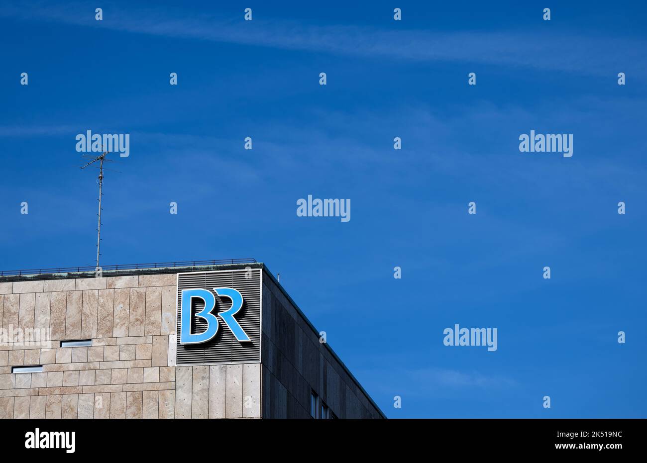 Munich, Germany. 05th Oct, 2022. The logo of Bayerischer Rundfunk (BR ...