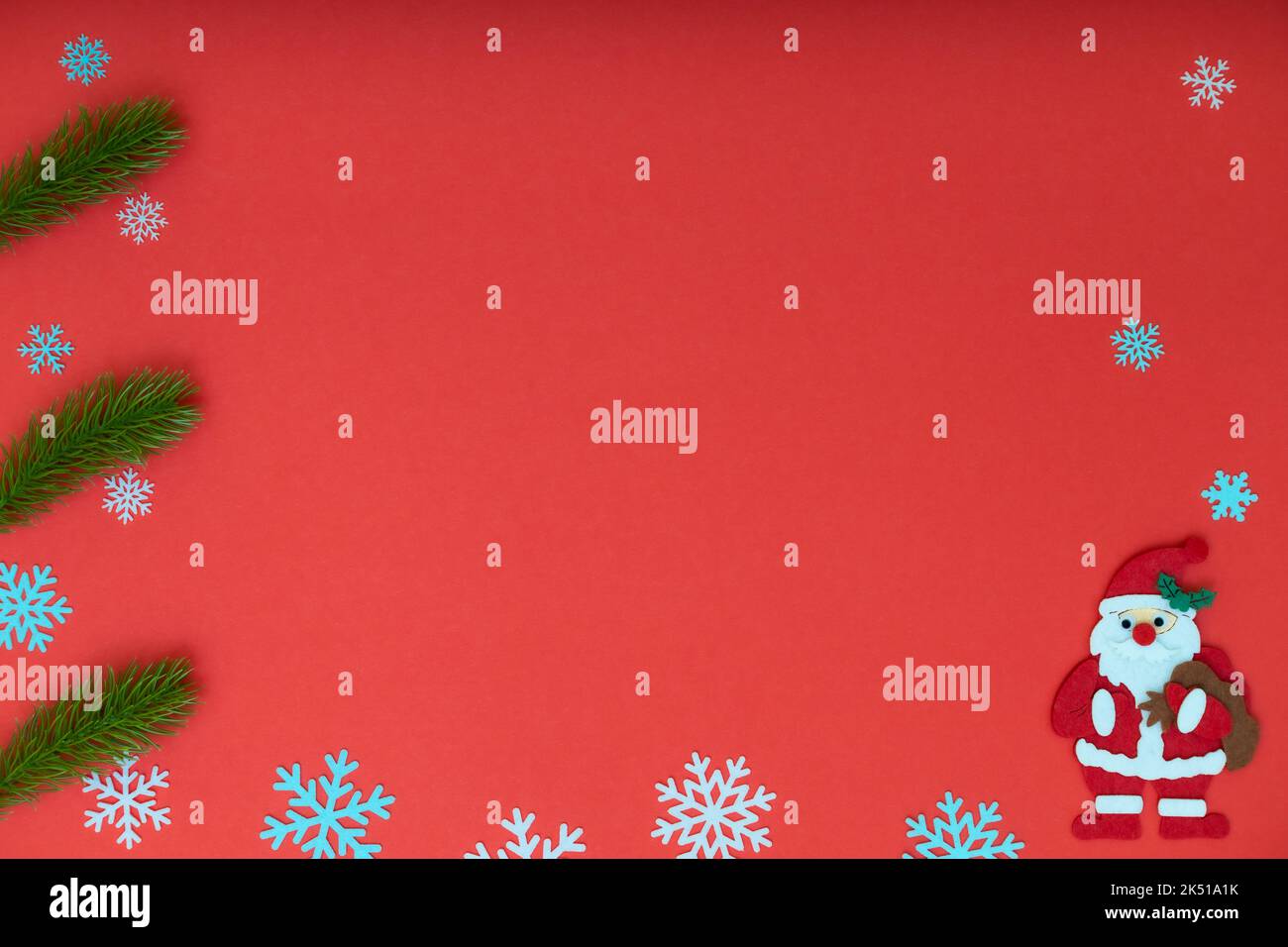 christmas background with santa claus and snow Stock Photo - Alamy