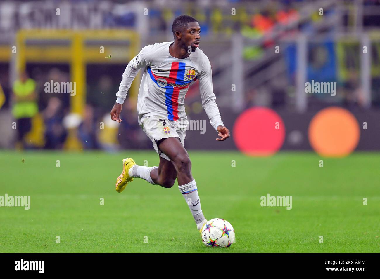 Milano, Italy. 04th Oct, 2022. Ousmane Dembele (7) of Barcelona seen ...